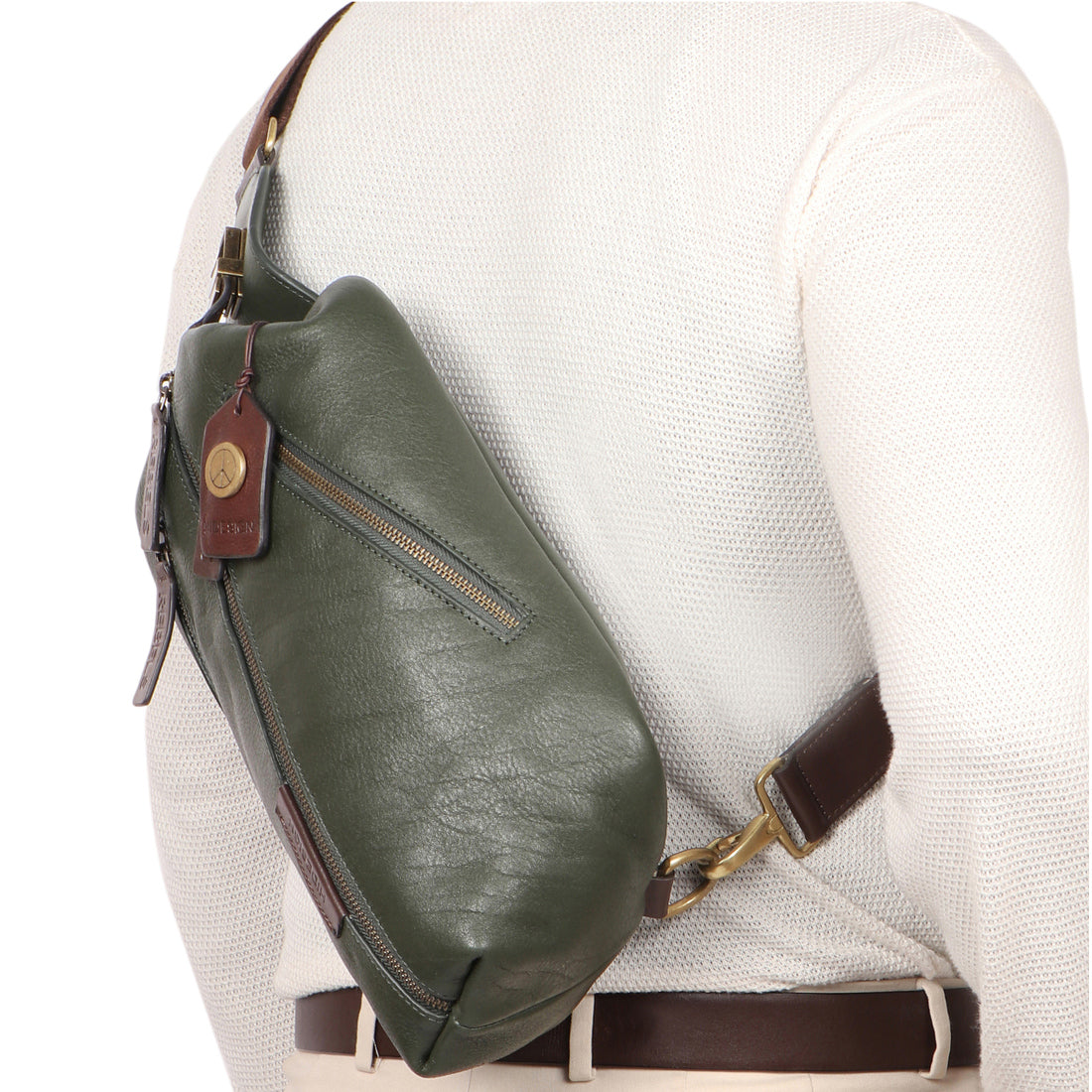 Buy Hidesign Green Mens Bag