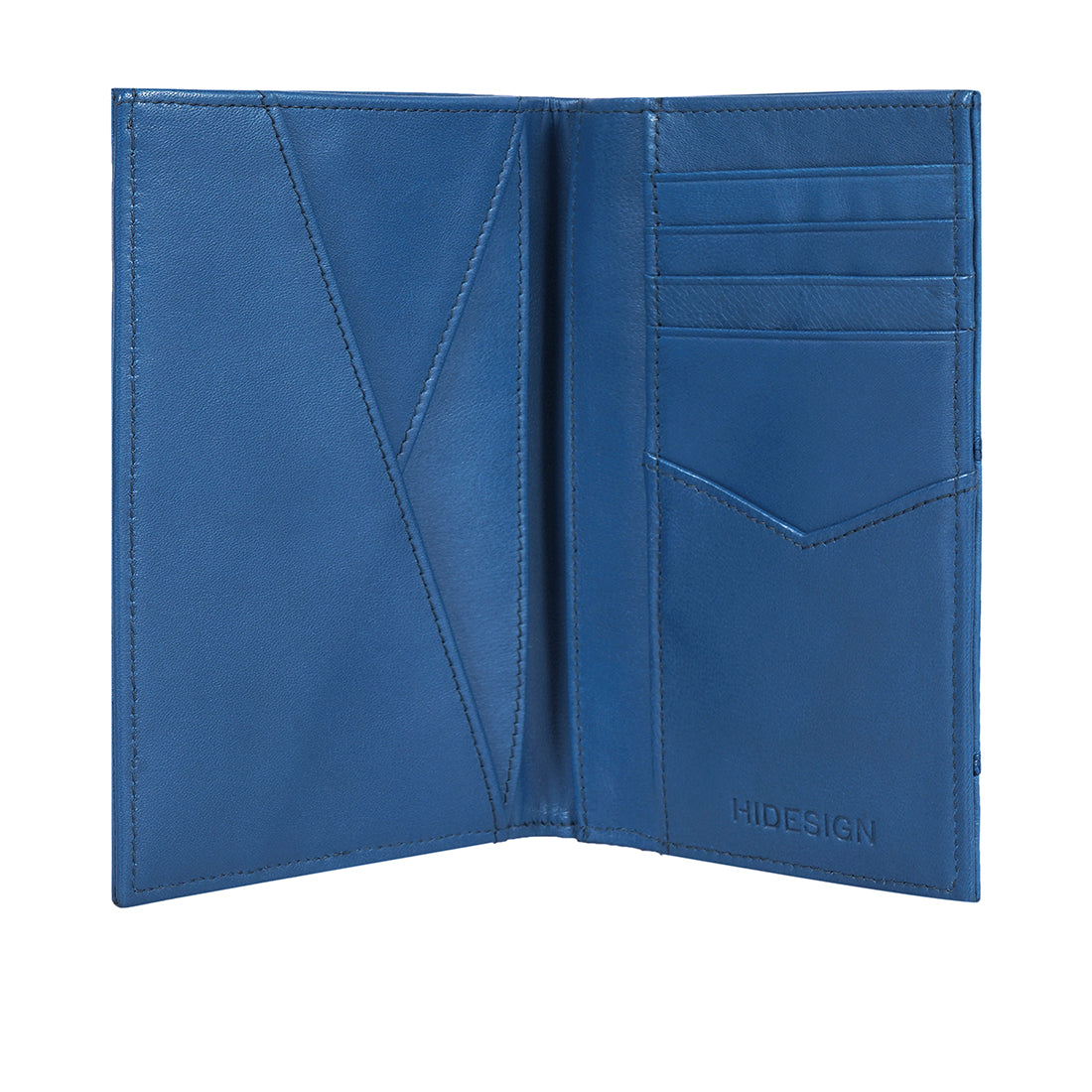 Shop Coral W1 Unisex Blue Leather Passport Holder - Hidesign