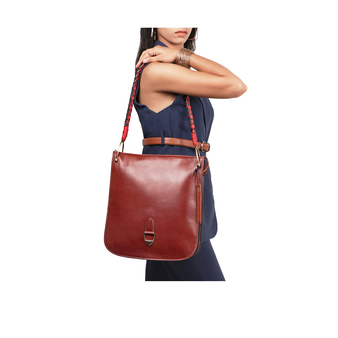 Buy Hidesign Blue Womens Handbags