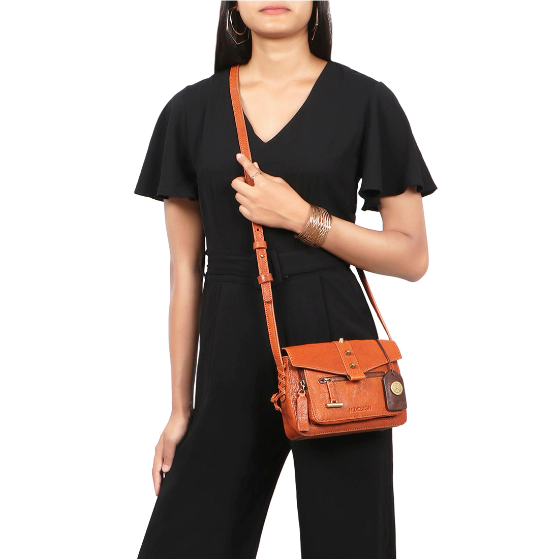 Buy Hidesign Orange Womens Handbags