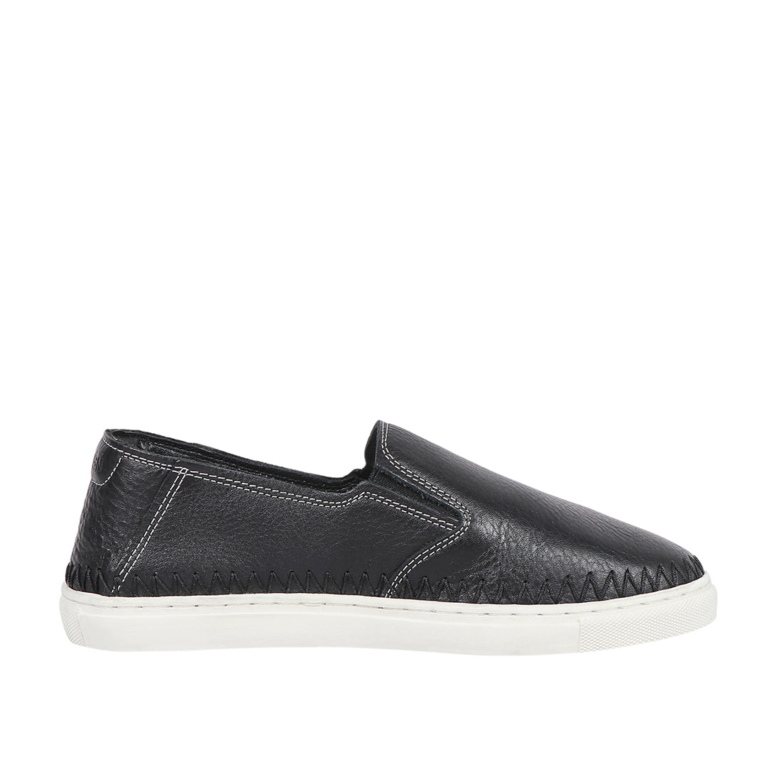 Shop Black Vancouver Mens Slip On Shoe online at Hidesign. Explore a ...