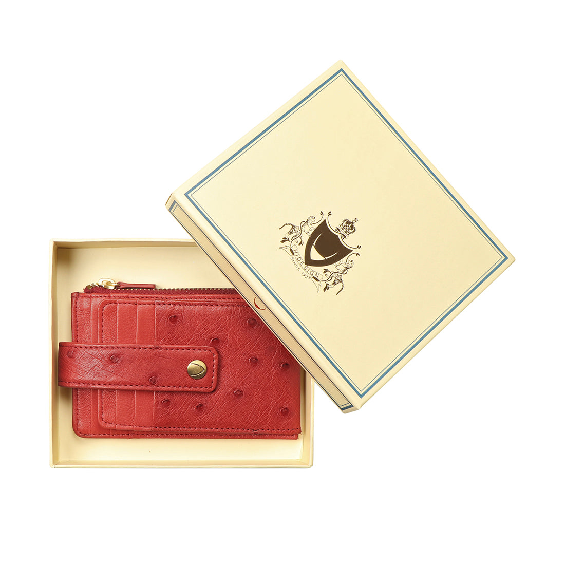 Buy Red Eda W1 Card Holder Online - Hidesign