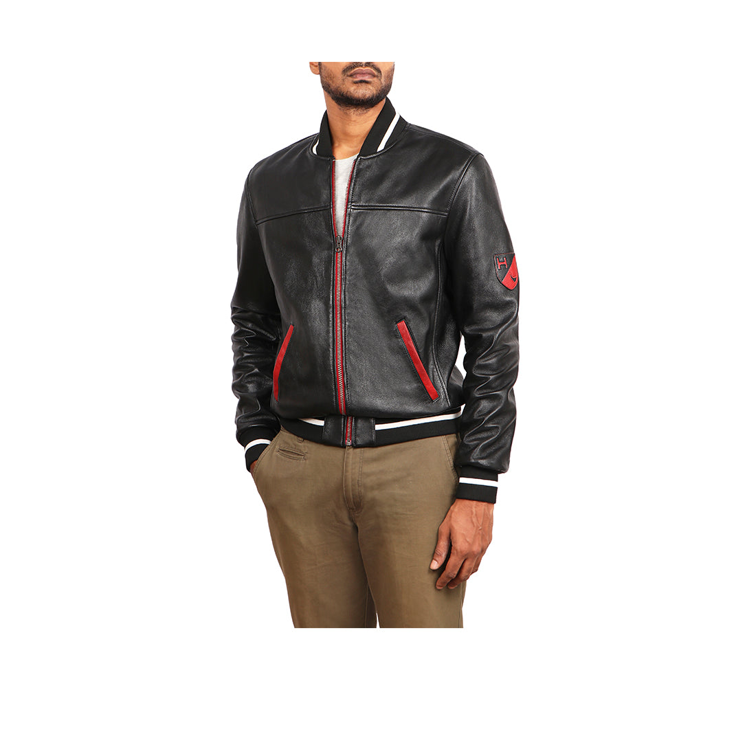 Buy Black Kobe Varsity Mens Jacket Online - Hidesign