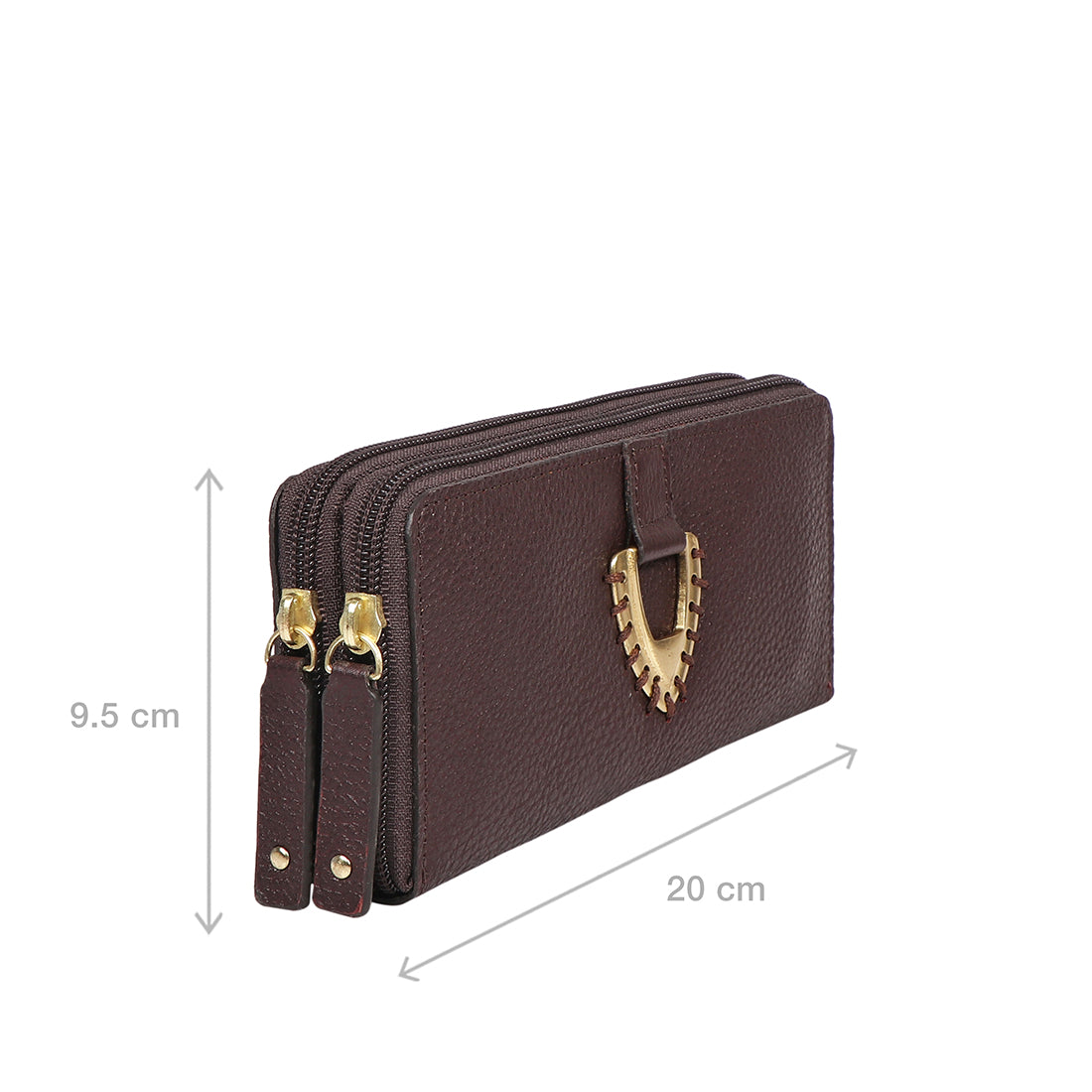 Buy Red Mendoza W5 Double Zip Around Wallet Online - Hidesign