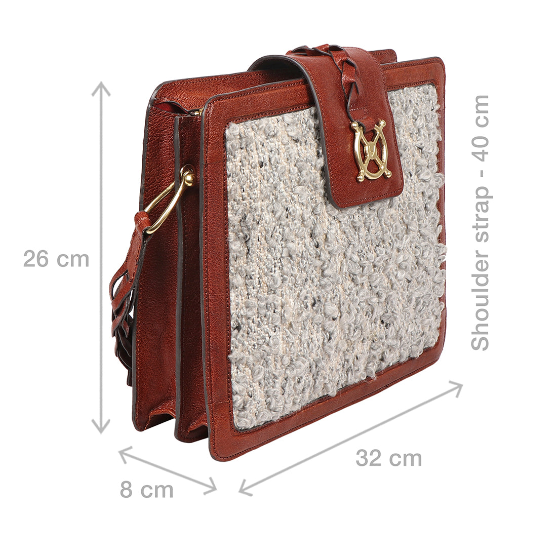 Buy Grey Simon 02 Shoulder Bag Online - Hidesign